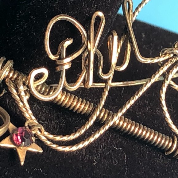 Jewelry | Vintage Name Pin Cursive Phil With Star And Stone | Poshmark